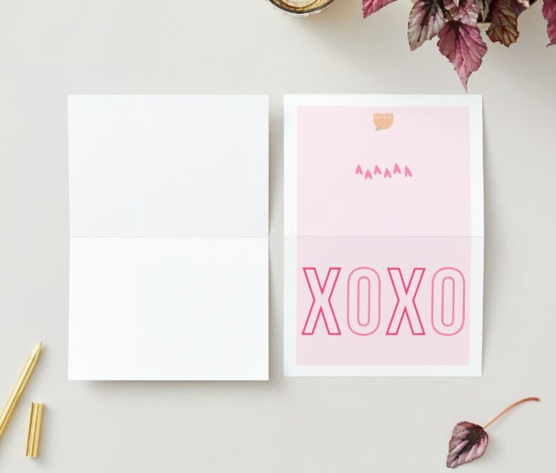 PRINTABLE Blank Valentines Day Greeting Card | XOXO Blank Card | Print ...