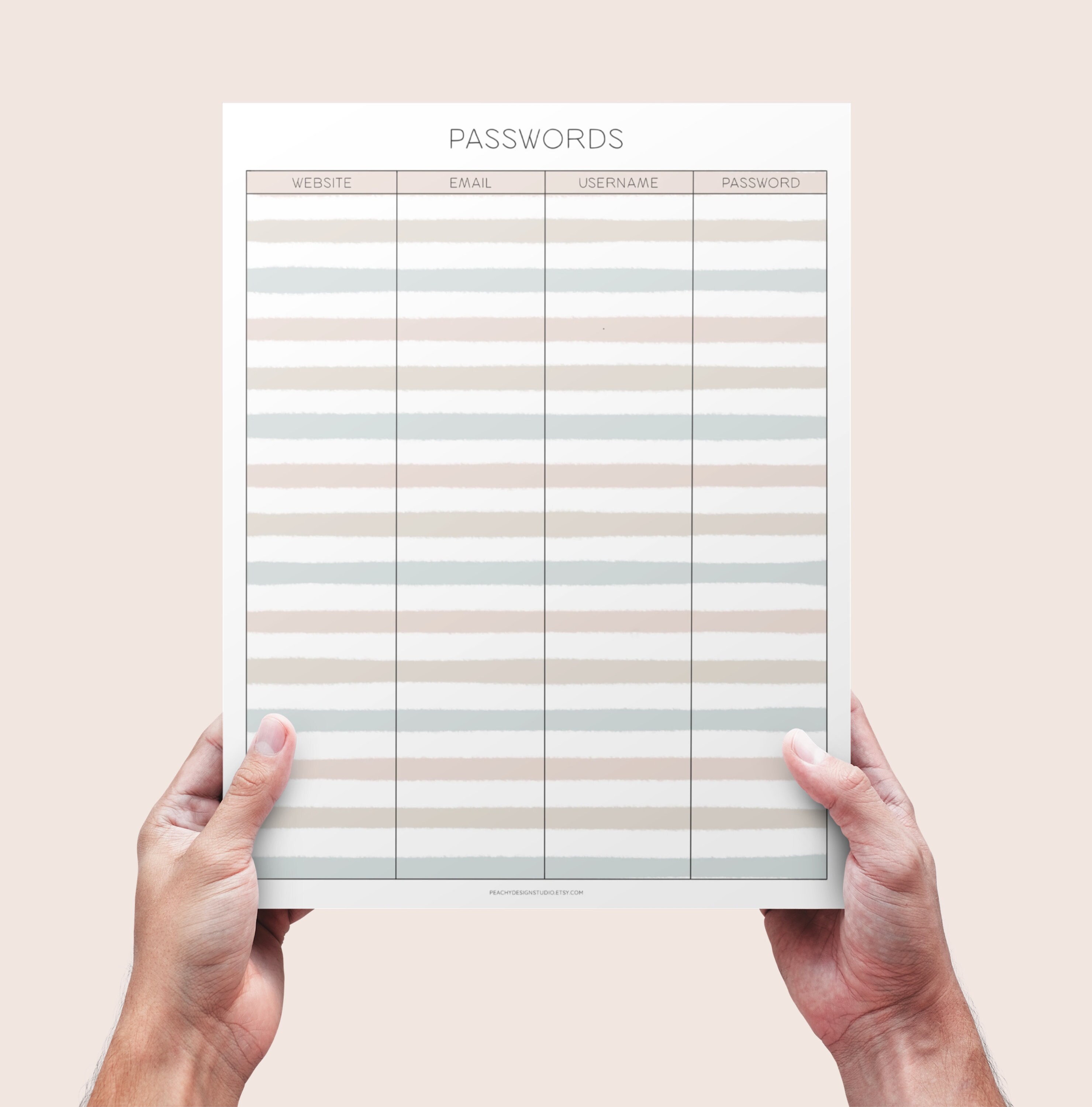 Password Log, INSTANT DOWNLOAD, Password Tracker, Keep Passwords ...