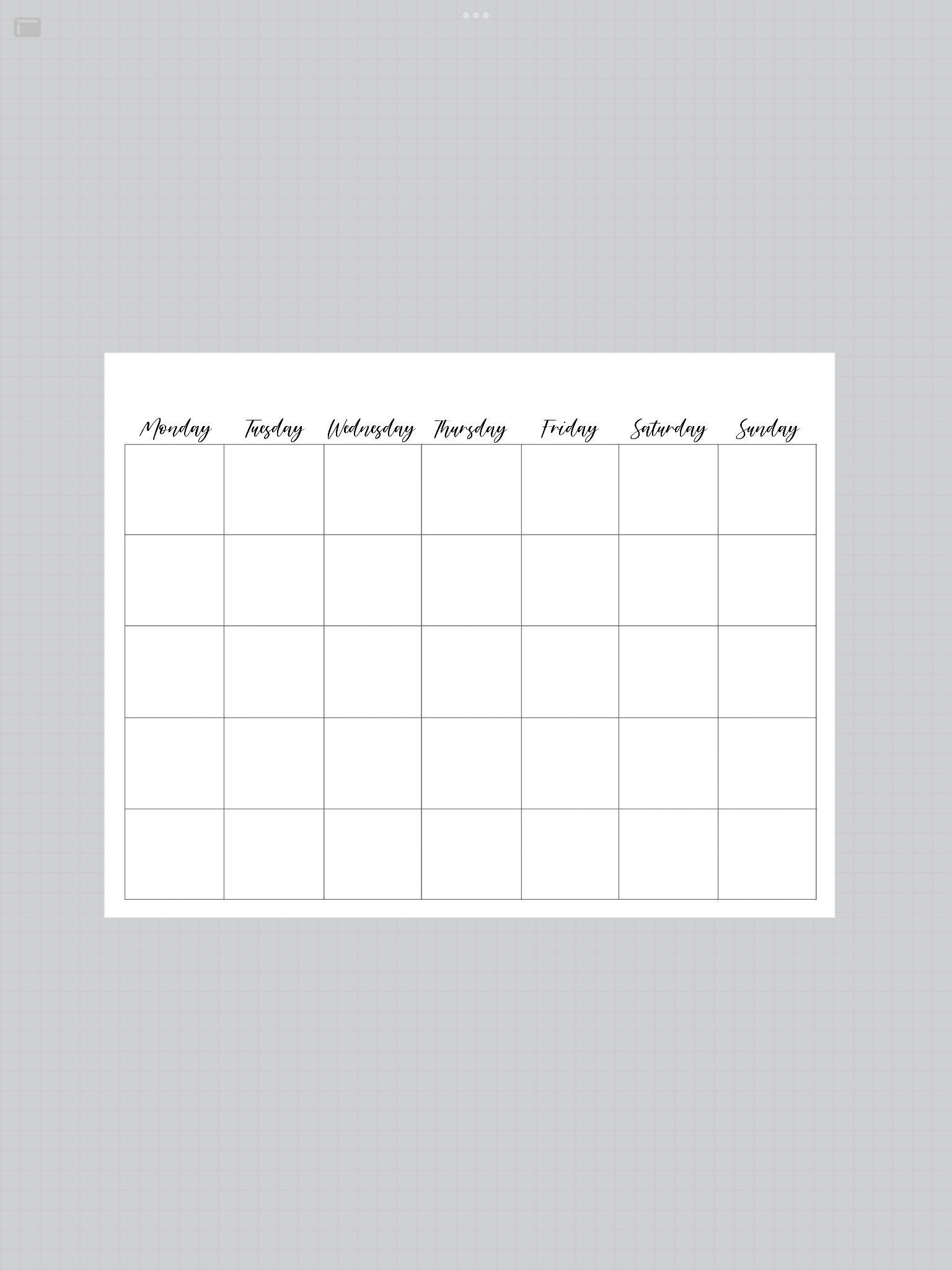 Any Month Calendar, INSTANT DOWNLOAD, 2023 Undated Blank Monthly View ...