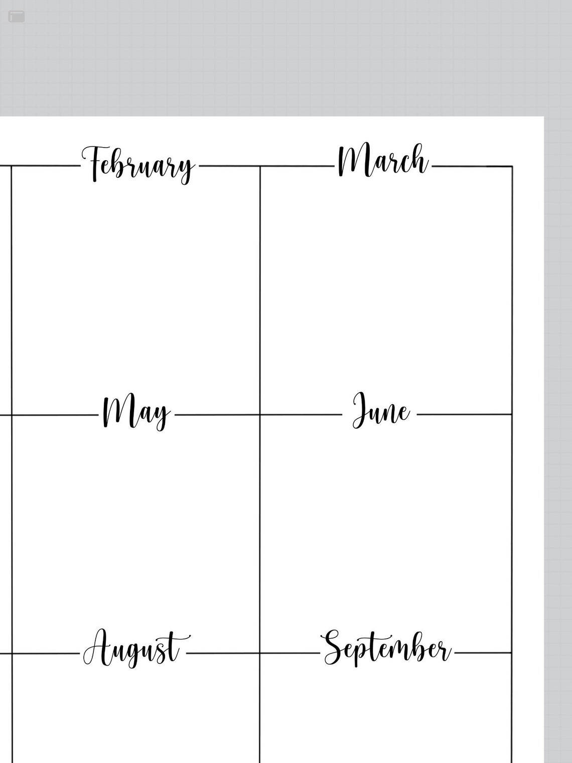 Any Year at A Glance INSTANT DOWNLOAD Printable Yearly - Etsy