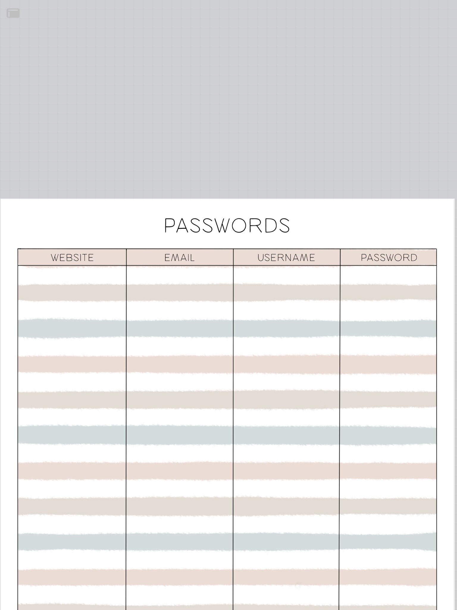 Password Log, INSTANT DOWNLOAD, Password Tracker, Keep Passwords ...