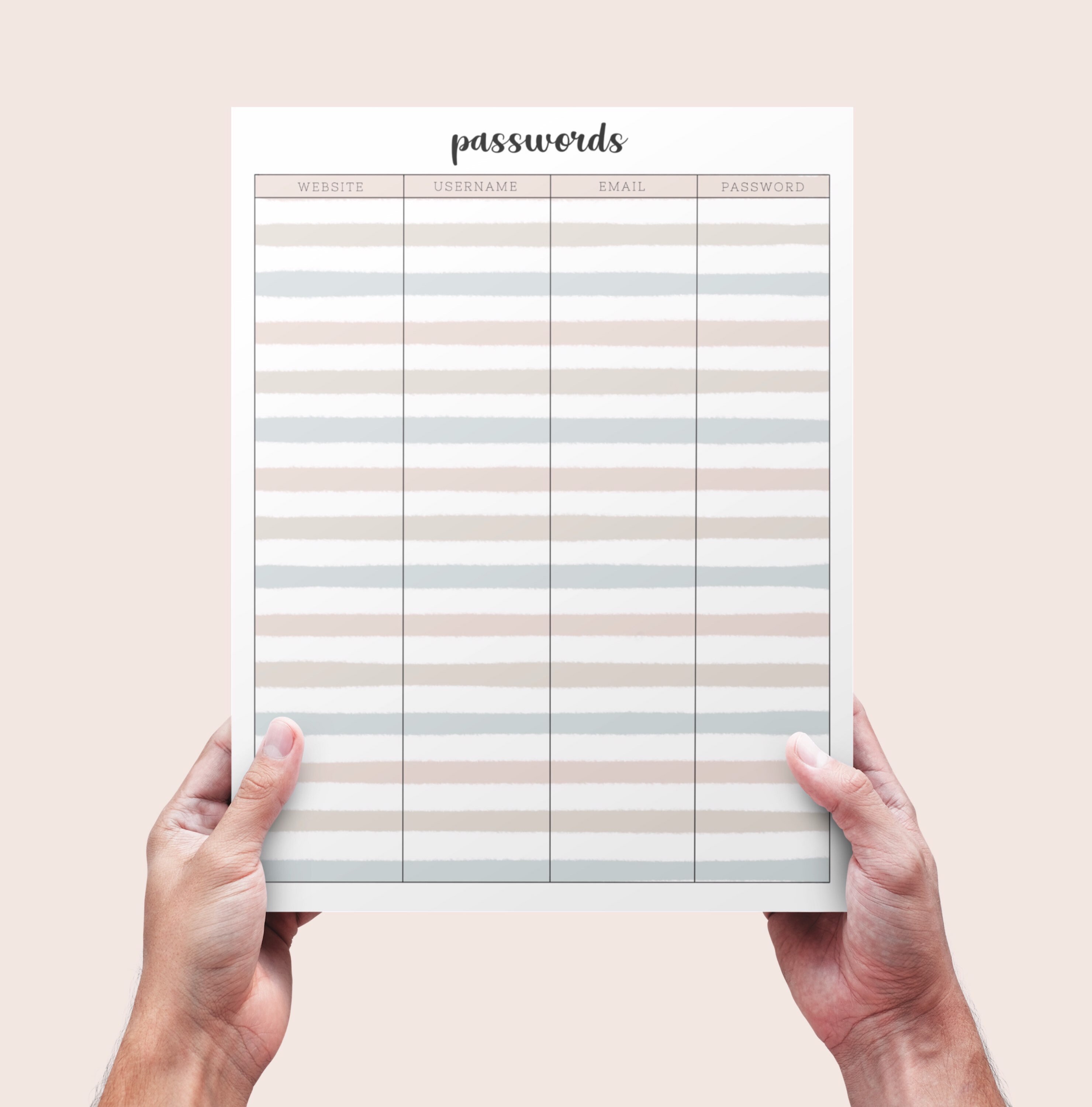 Password Log, INSTANT DOWNLOAD, Password Tracker, Keep Passwords ...