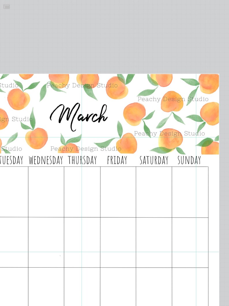 Monthly Calendars Any Year Digital Download, INSTANT DOWNLOAD, Monthly ...