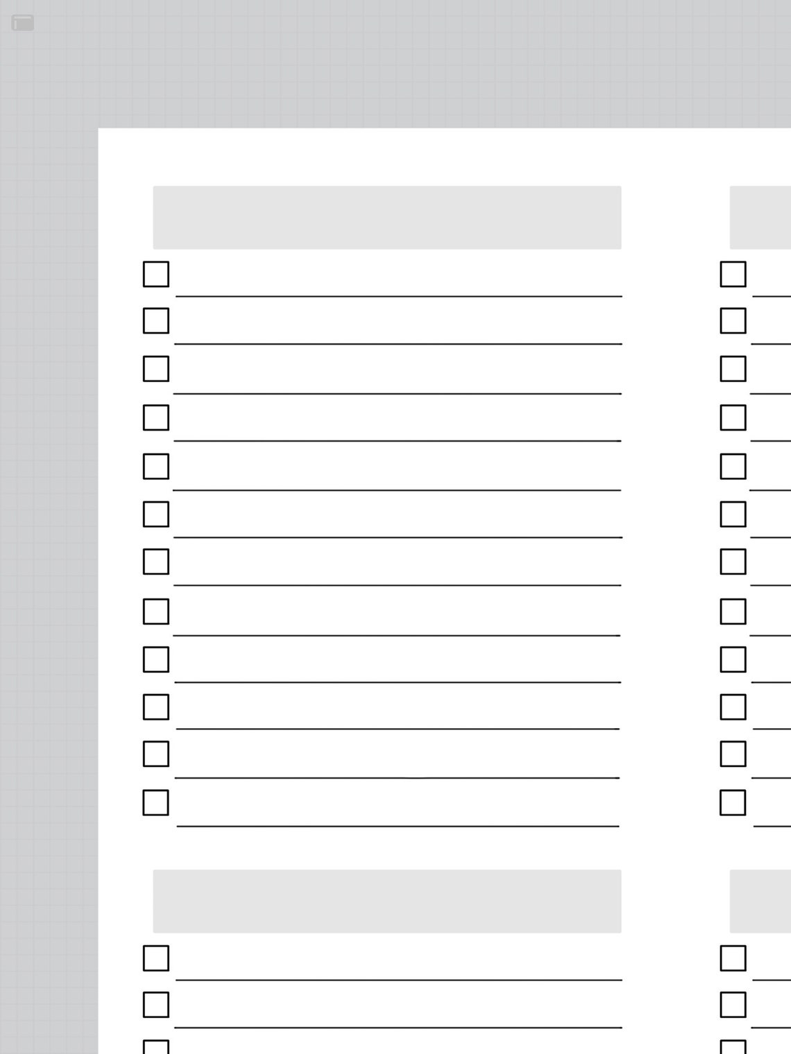 Blank Checklist Printable INSTANT DOWNLOAD PDF to Do Lists - Etsy Canada