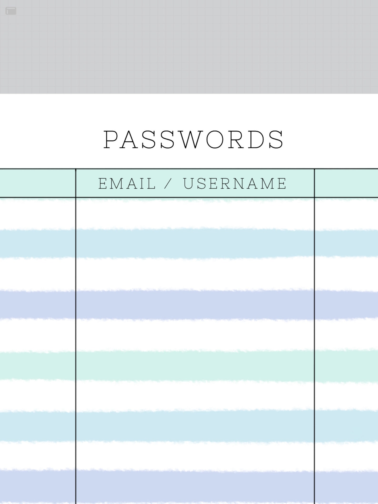 Printable Password Log, INSTANT DOWNLOAD, Password Tracker, Keep ...