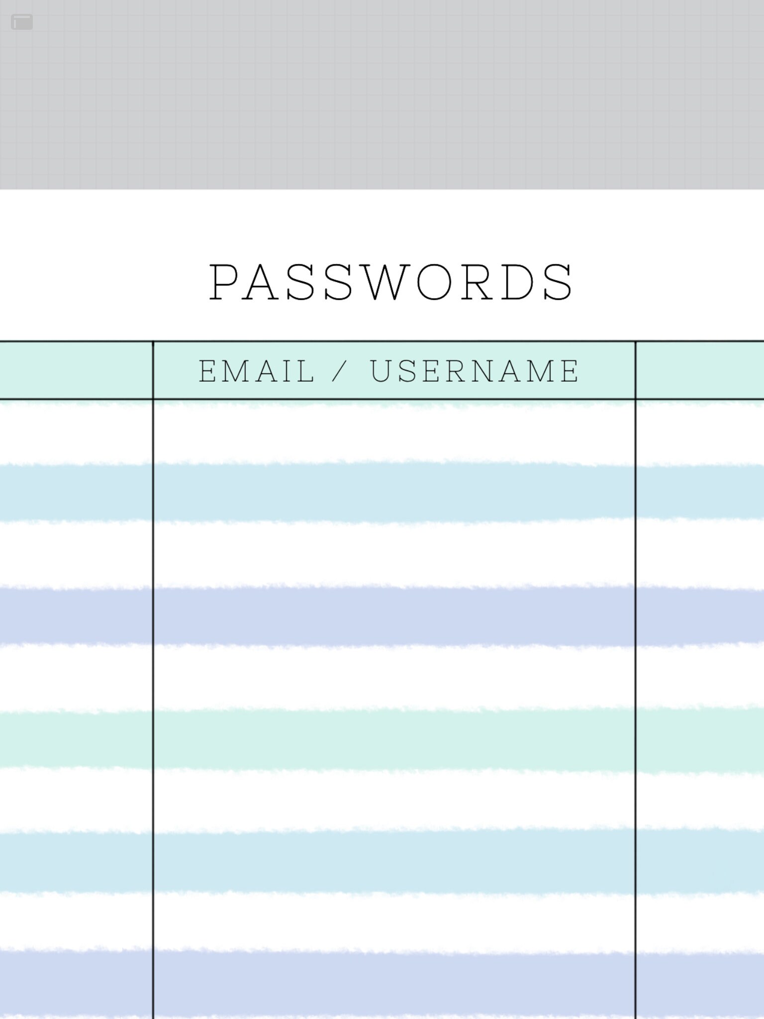 Printable Password Log, INSTANT DOWNLOAD, Password Tracker, Keep ...