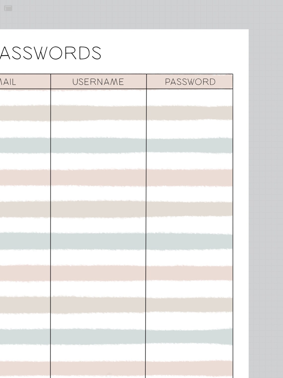 Password Log, INSTANT DOWNLOAD, Password Tracker, Keep Passwords ...
