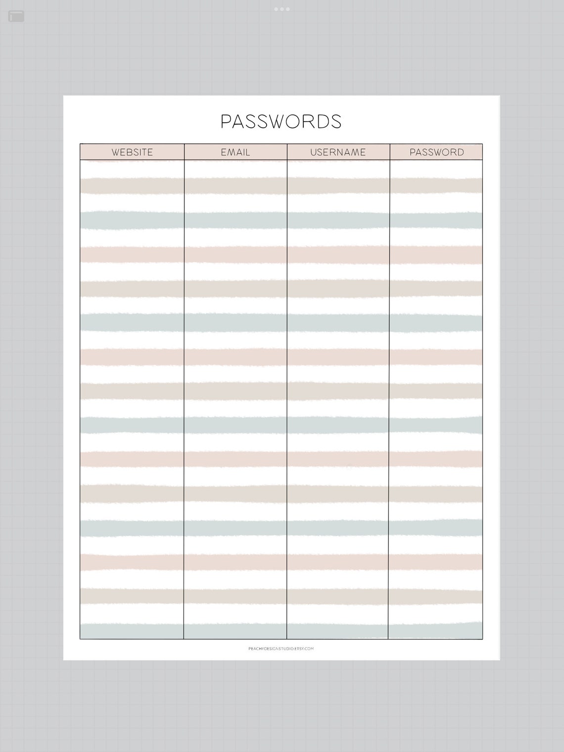 Password Log, INSTANT DOWNLOAD, Password Tracker, Keep Passwords ...