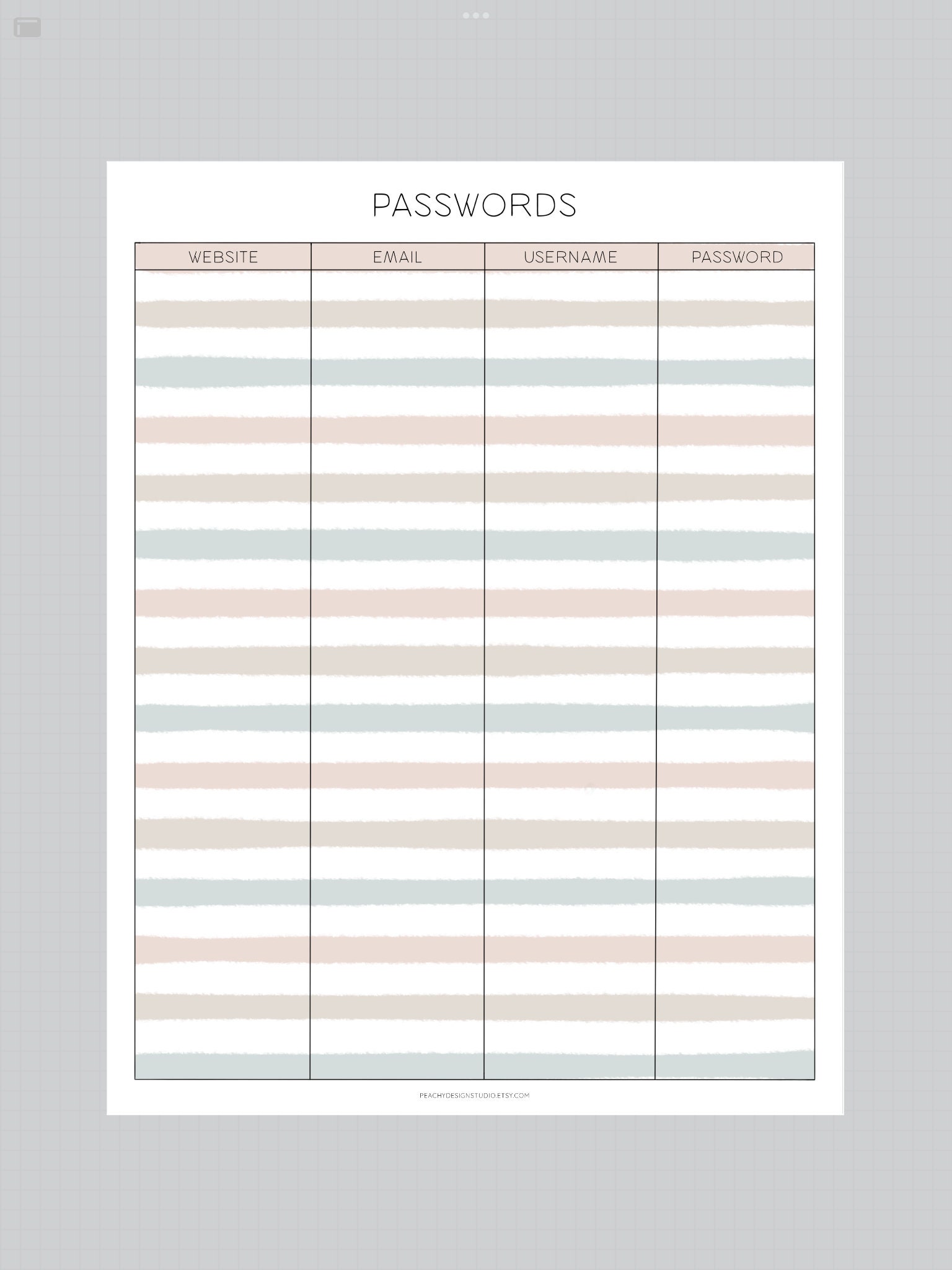 Password Log, INSTANT DOWNLOAD, Password Tracker, Keep Passwords ...