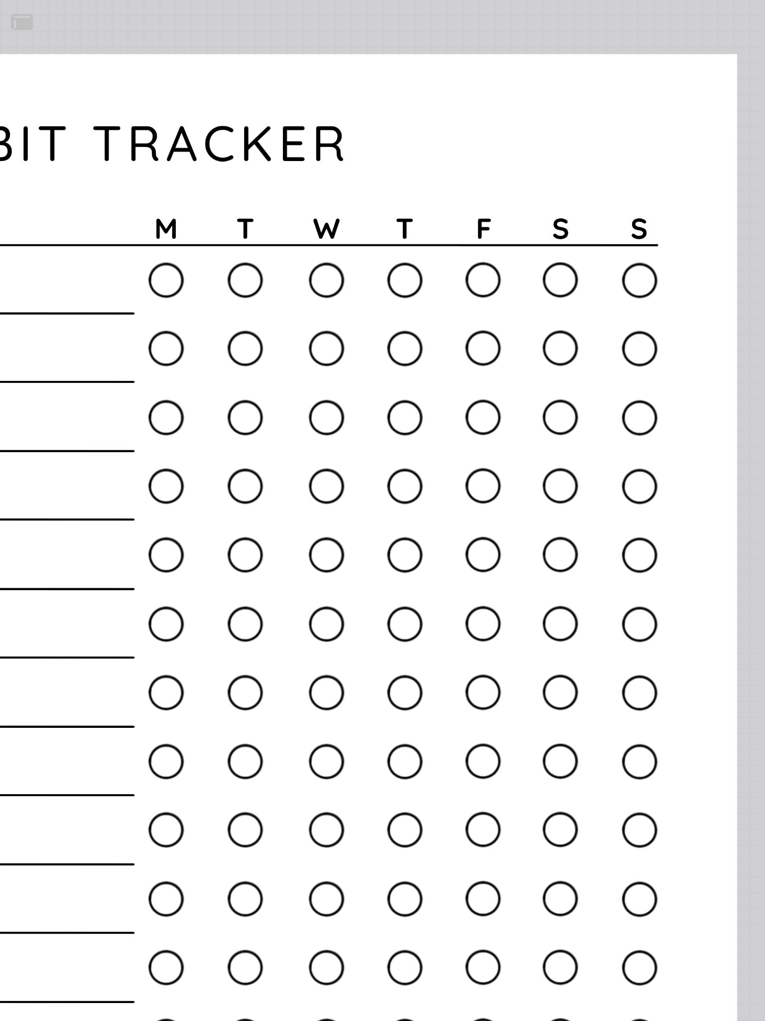 Weekly Habit Tracker Printable: Minimalist Design (PDF) - Etsy