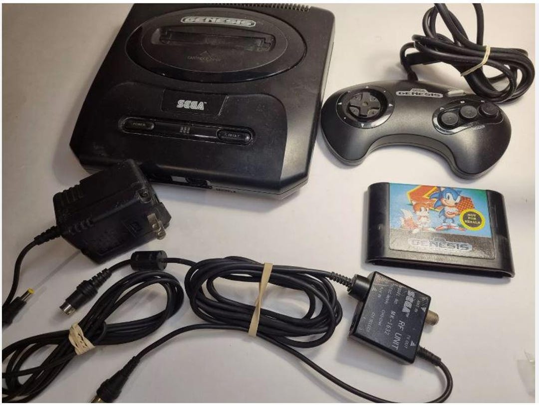 Sega Genesis Retro Video Game Console Black W Sonic 2 Not for Resale ...