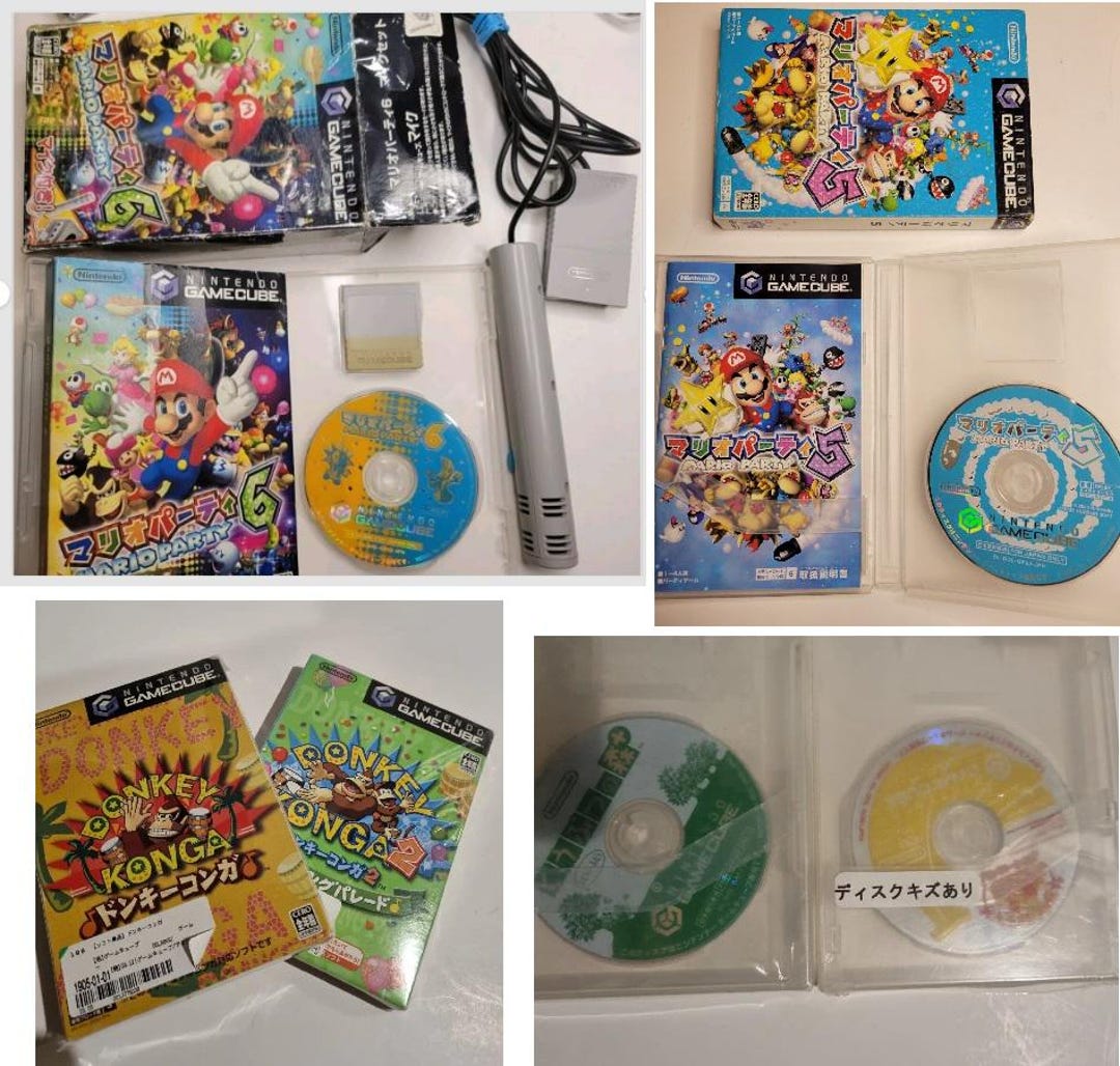 Japanese GC Games Super Mario Party 5 6 Japan Gamecube Retro Memory ...
