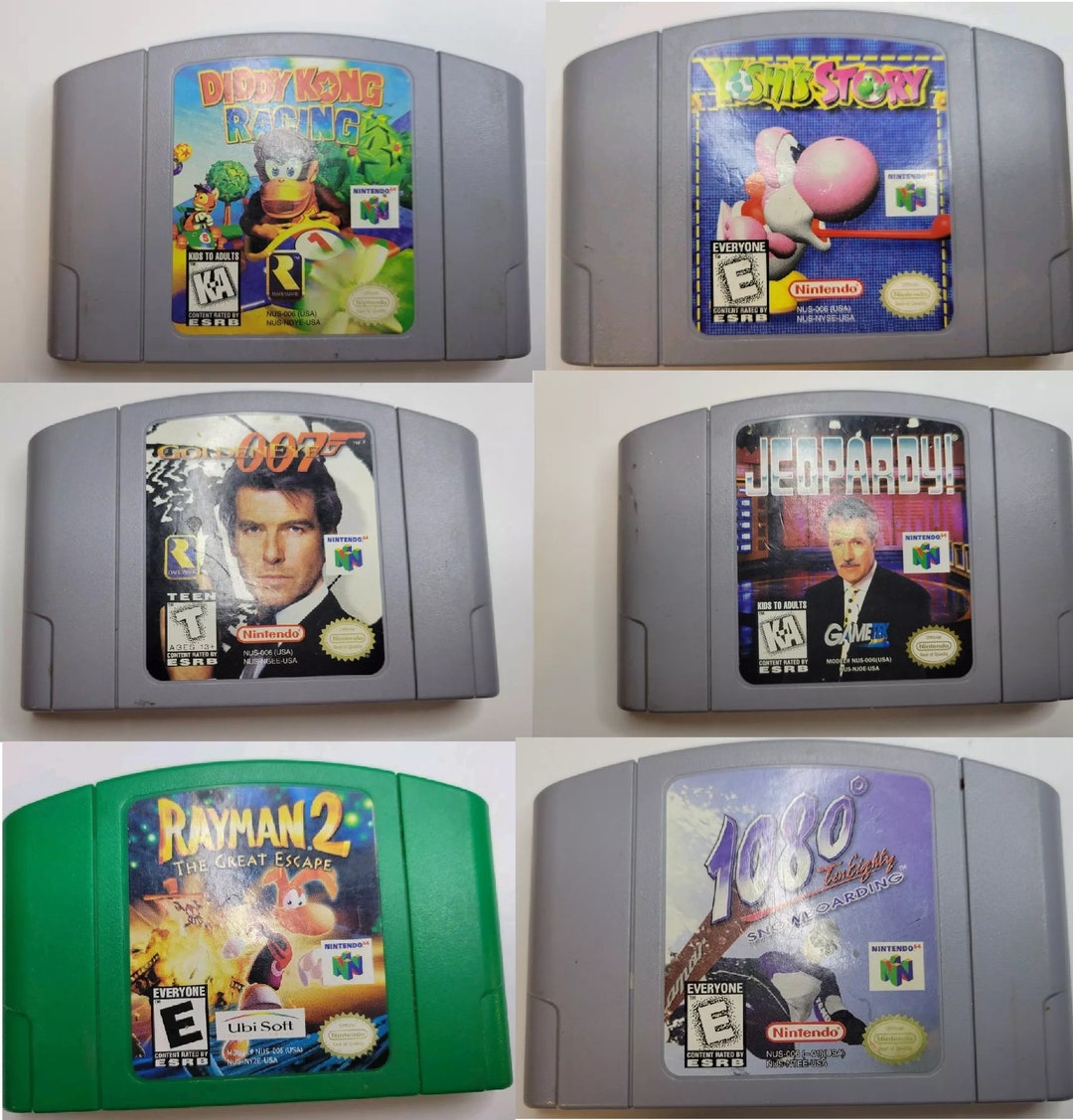 N64 Games Nintendo 64 Original Carts Yoshis Story Diddy Kong Racing 007 ...
