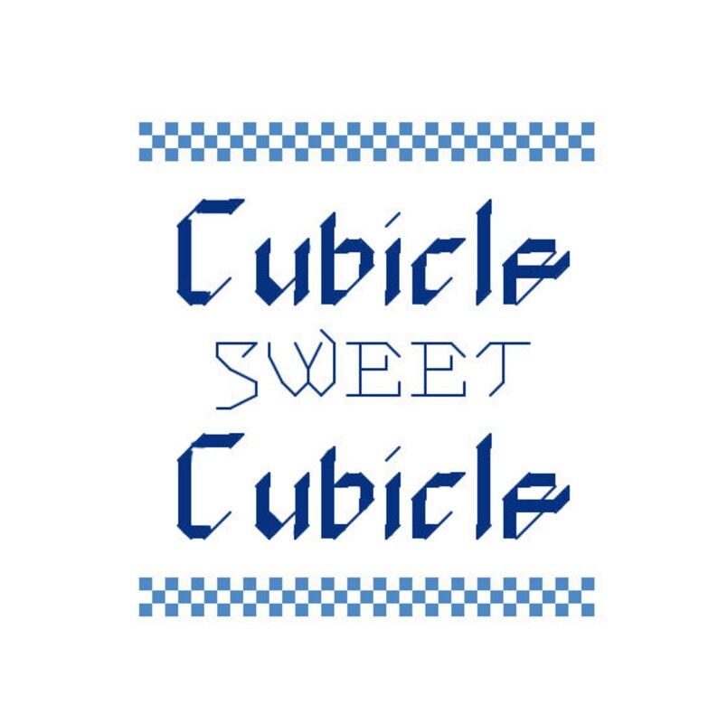 Cubicle Sweet Cubicle Cross-stitch Pattern PDF - Etsy