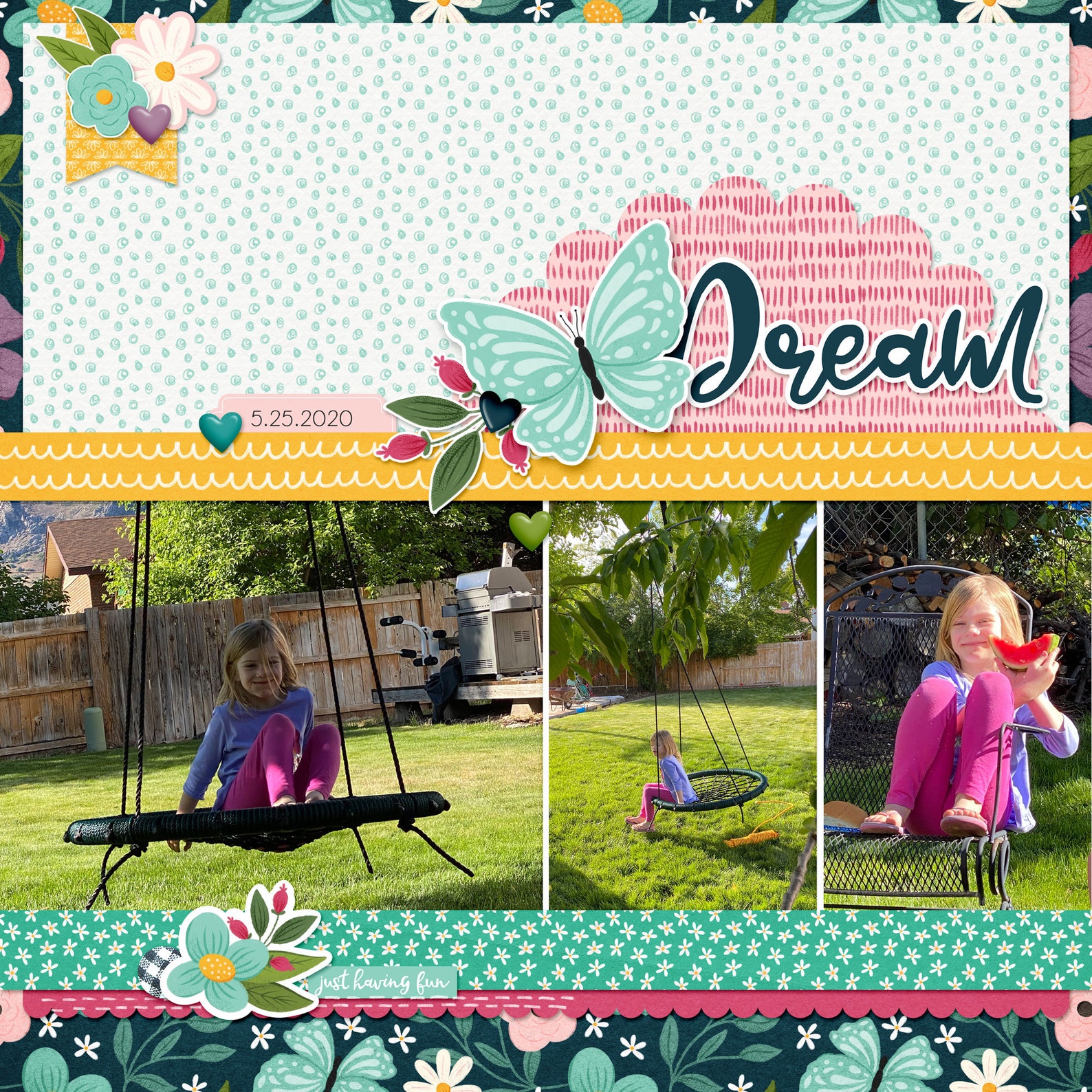 Flutter & Fly Digital Scrapbooking Embellishments, Everyday ...