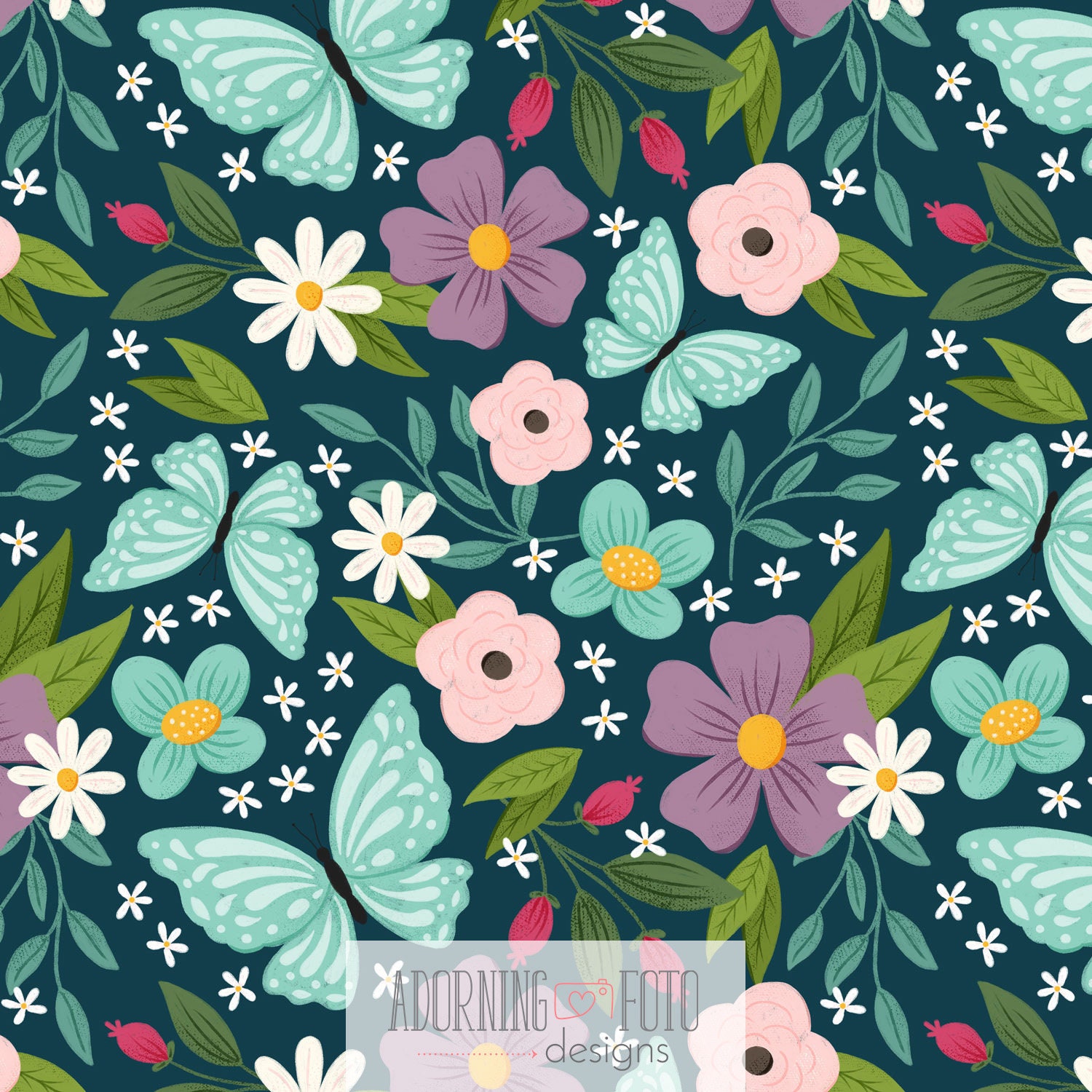 Flutter & Fly Digital Scrapbooking Patterned Papers, Spring ...
