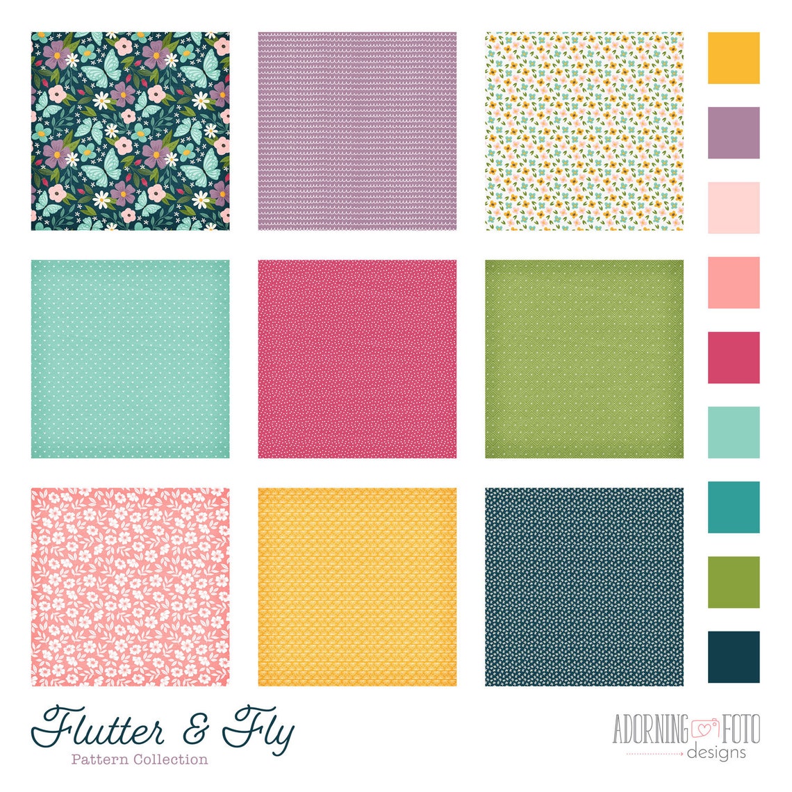 Flutter & Fly Digital Scrapbooking Kit, Everyday Scrapbook Kit ...