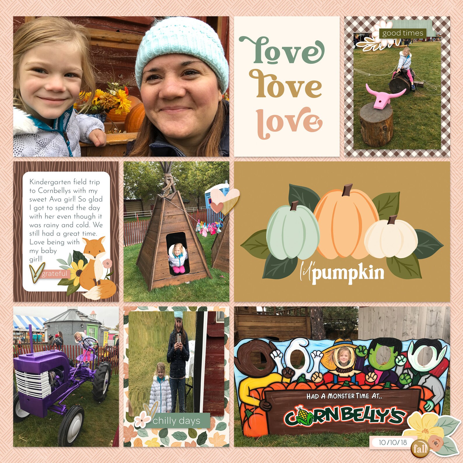 Sweet Autumn Digital Scrapbooking Kit Bundle, Fall Scrapbook Kit, Fall ...
