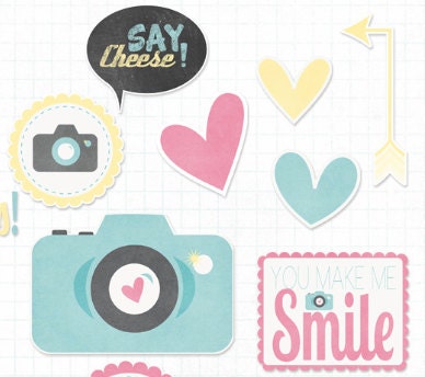 Snapshots Digital Scrapbooking Stickers, Scrapbook Digital Stickers - Etsy