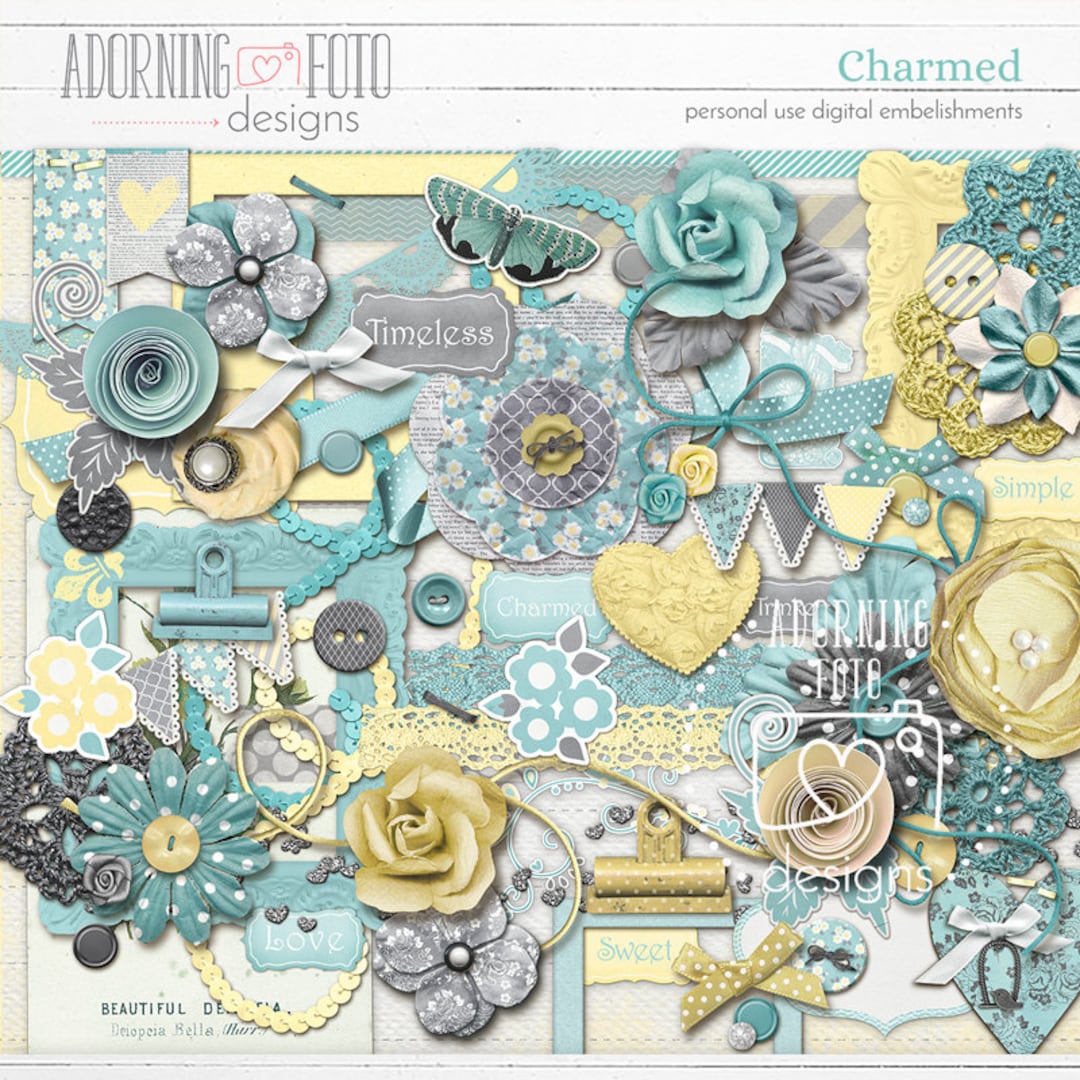 Charmed Digital Scrapbooking Embellishments, Digital Scrapbooking ...