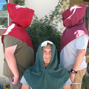 Viking "skjoldehamm" Hood, Medieval Hood, Viking Hood, SCA Hood, SCA ...