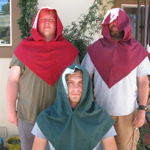 Viking "skjoldehamm" Hood, Medieval Hood, Viking Hood, SCA Hood, SCA ...