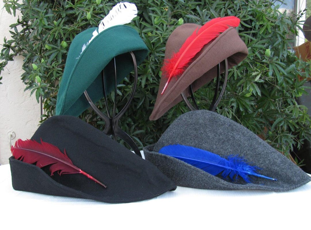 Robin Hood Hat, Robin Hood, Bicocket, Robin Hood Hat in 6 Colors ...