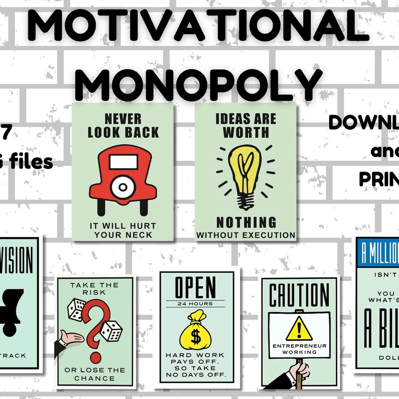 Monopoly Office Art - Etsy