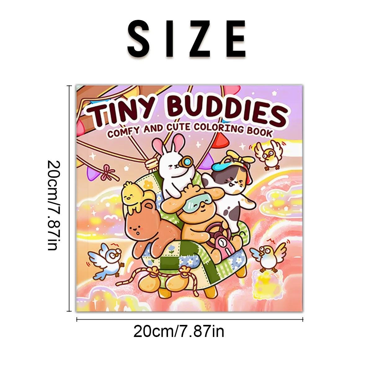 Tiny Buddies - Cute and Cozy Coloring Book - (physical Book) - Etsy