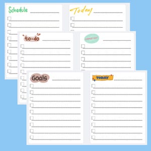 Printable To-do Paper - Note Paper - Bundle of 30 Different Styles ...