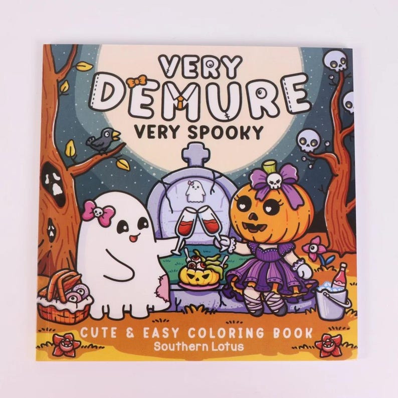 Very Demure, Very Spooky - Cute Halloween Coloring Book - (physical ...