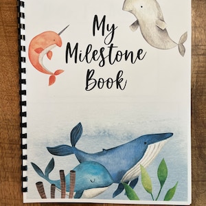 Baby Milestone Book, Printable Baby Milestone Book, Baby's First Year ...