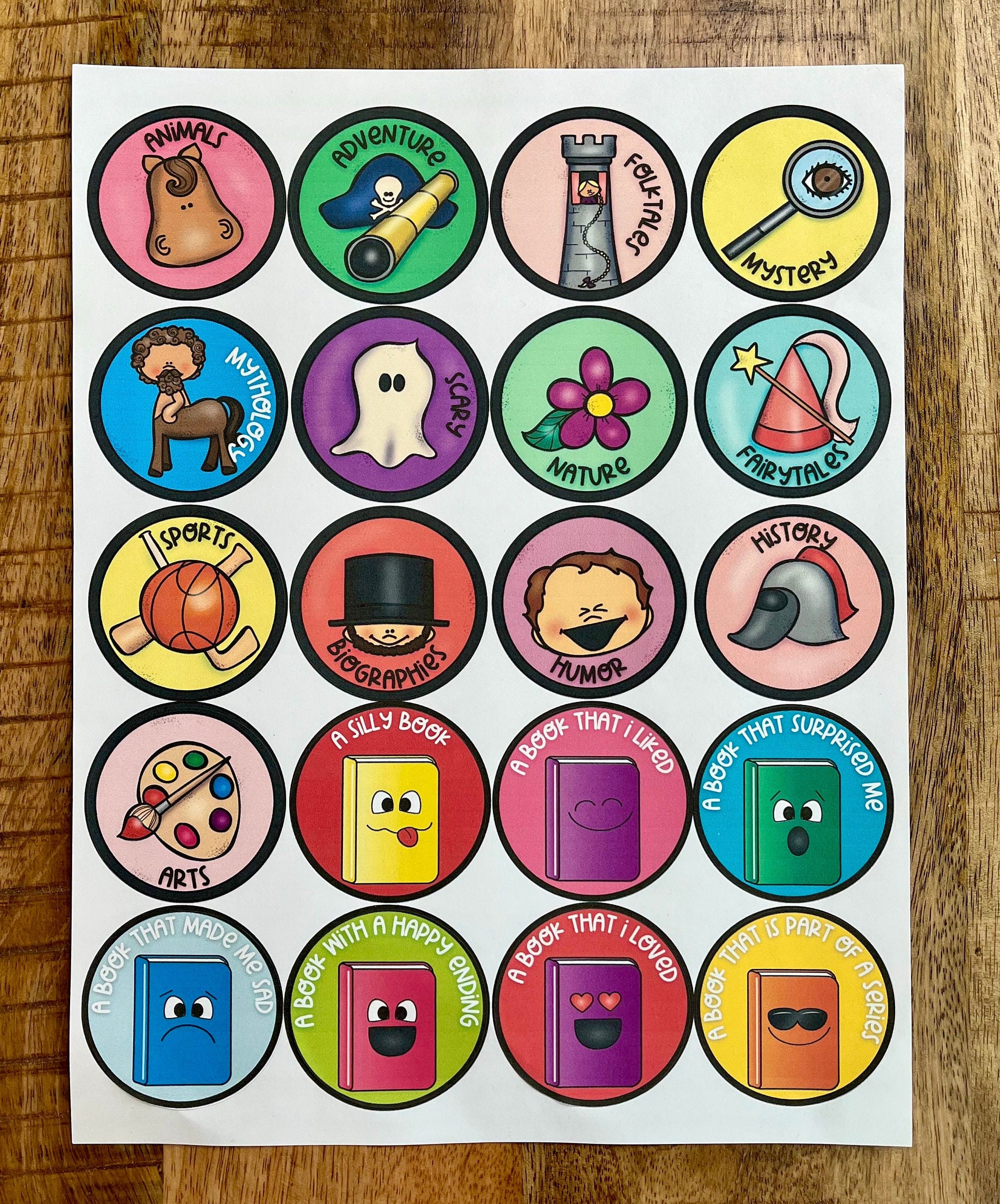 Book Badge Stickers for Classroom Reading Journals/logs - Etsy