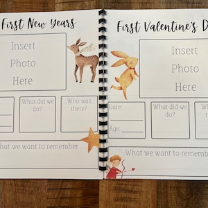 Baby Milestone Book, Baby Memory Book, Baby's First Year, Baby Book ...