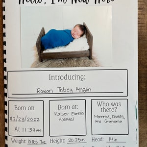 Baby Milestone Book, Printable Baby Milestone Book, Baby's First Year ...