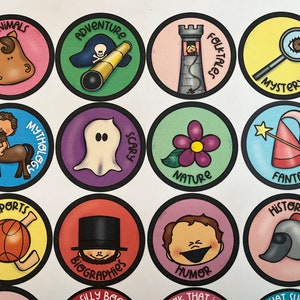 Book Badge Stickers for Classroom Reading Journals/logs - Etsy