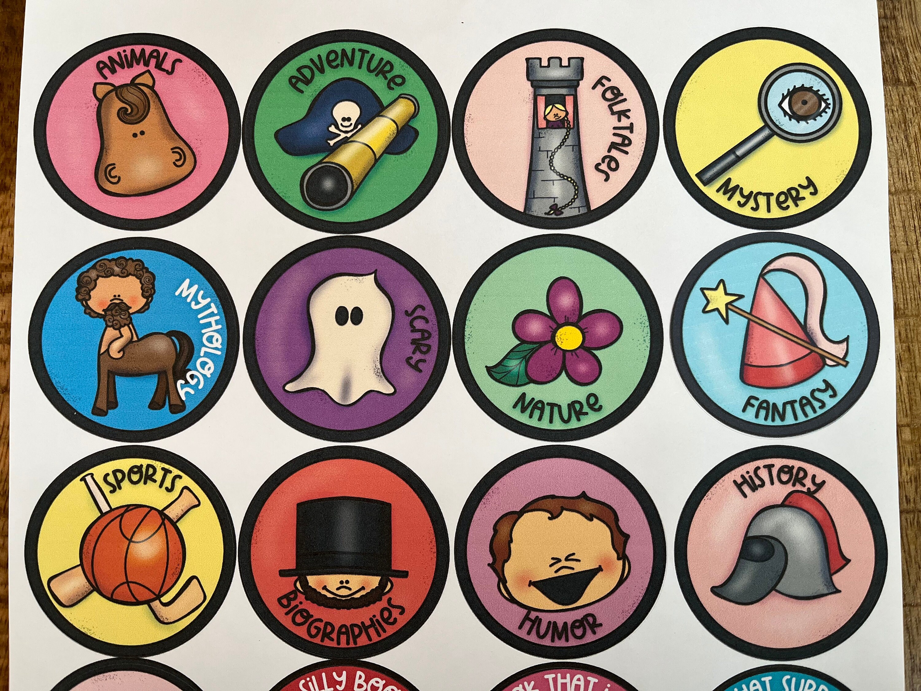 Book Badge Stickers for Classroom Reading Journals/logs - Etsy