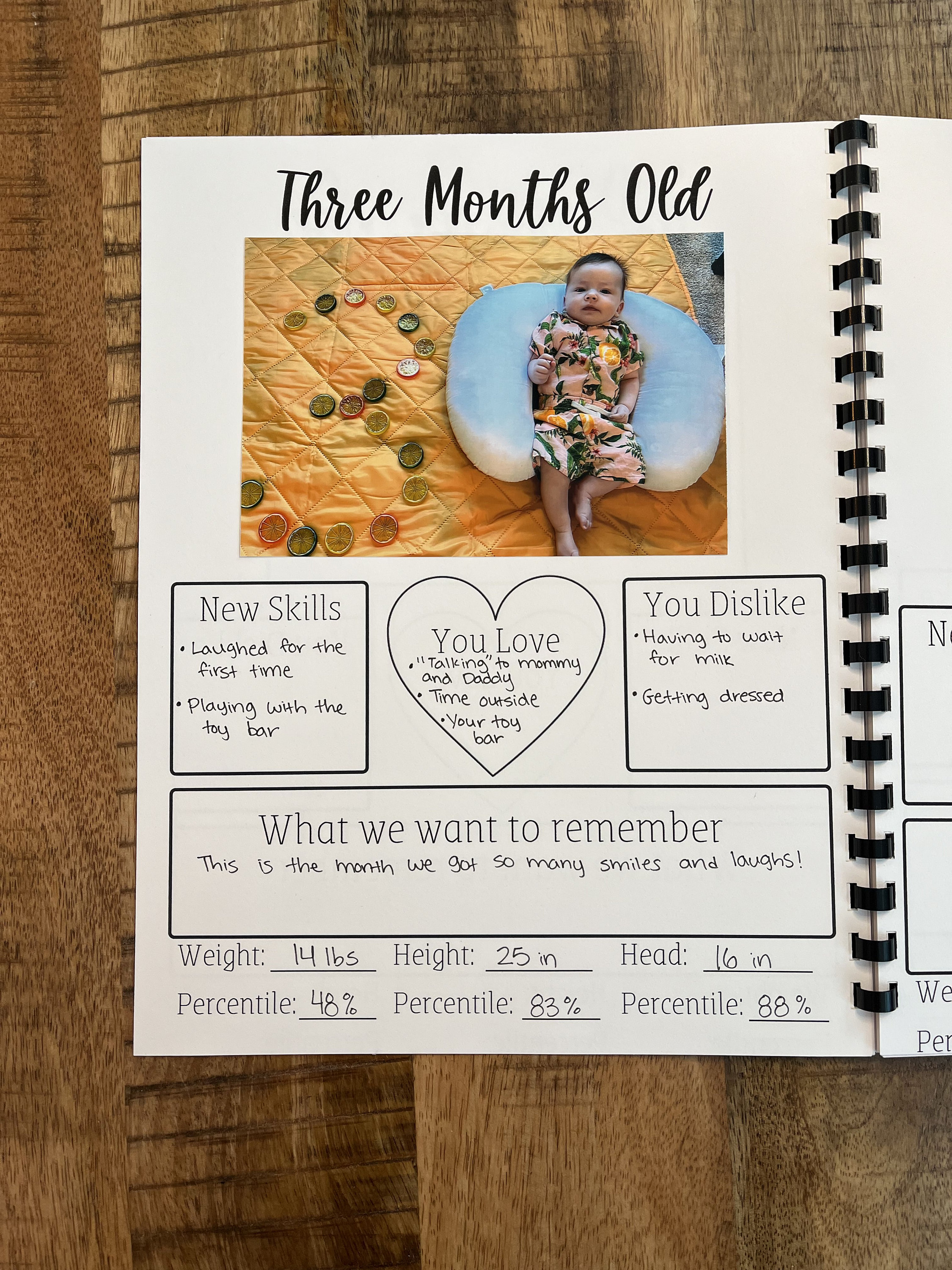 Baby Milestone Book, Printable Baby Milestone Book, Baby's First Year ...