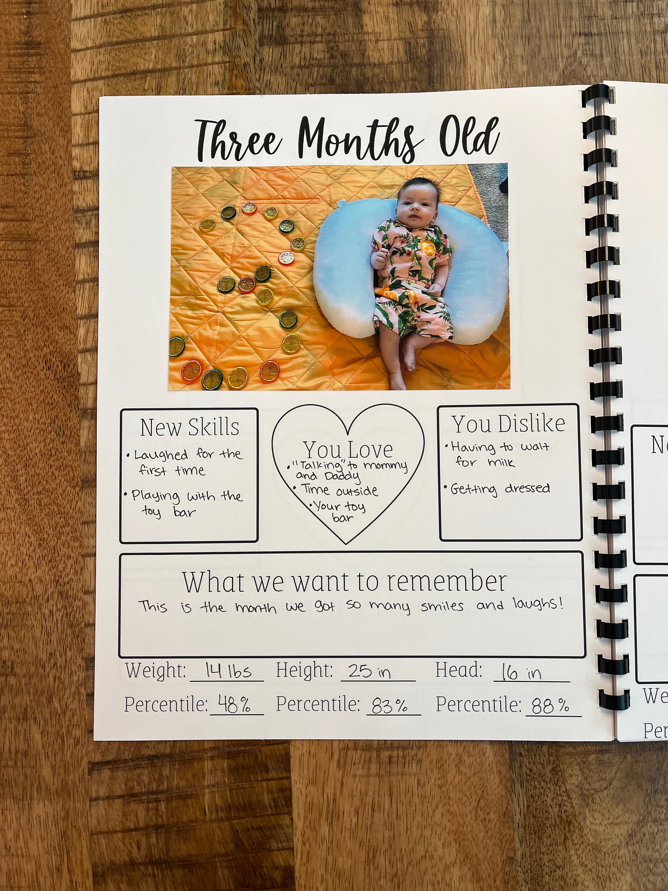 Baby Milestone Book, Printable Baby Milestone Book, Baby's First Year ...