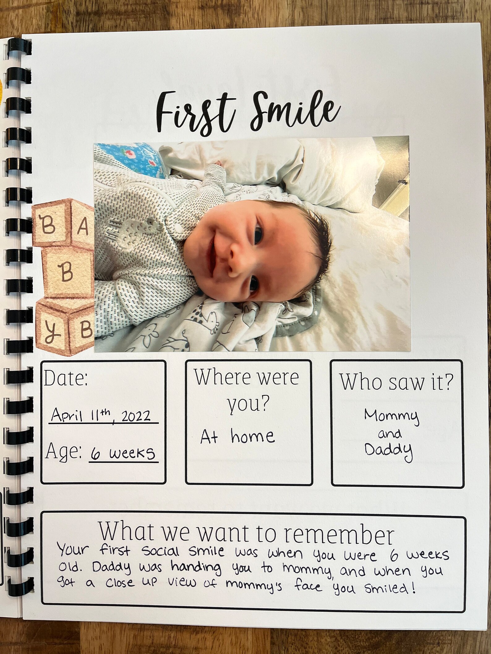 Baby Milestone Book, Baby Memory Book, Baby's First Year, Baby Book ...