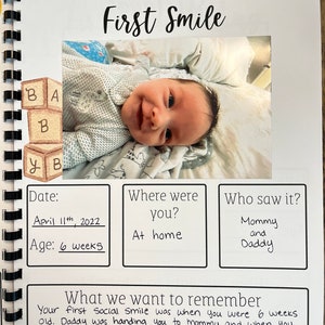 Baby Milestone Book, Baby Memory Book, Baby's First Year, Baby Book ...