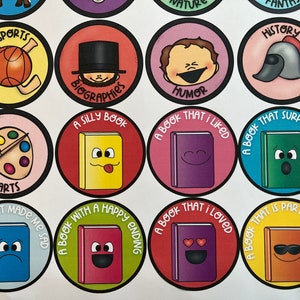 Book Badge Stickers for Classroom Reading Journals/logs - Etsy