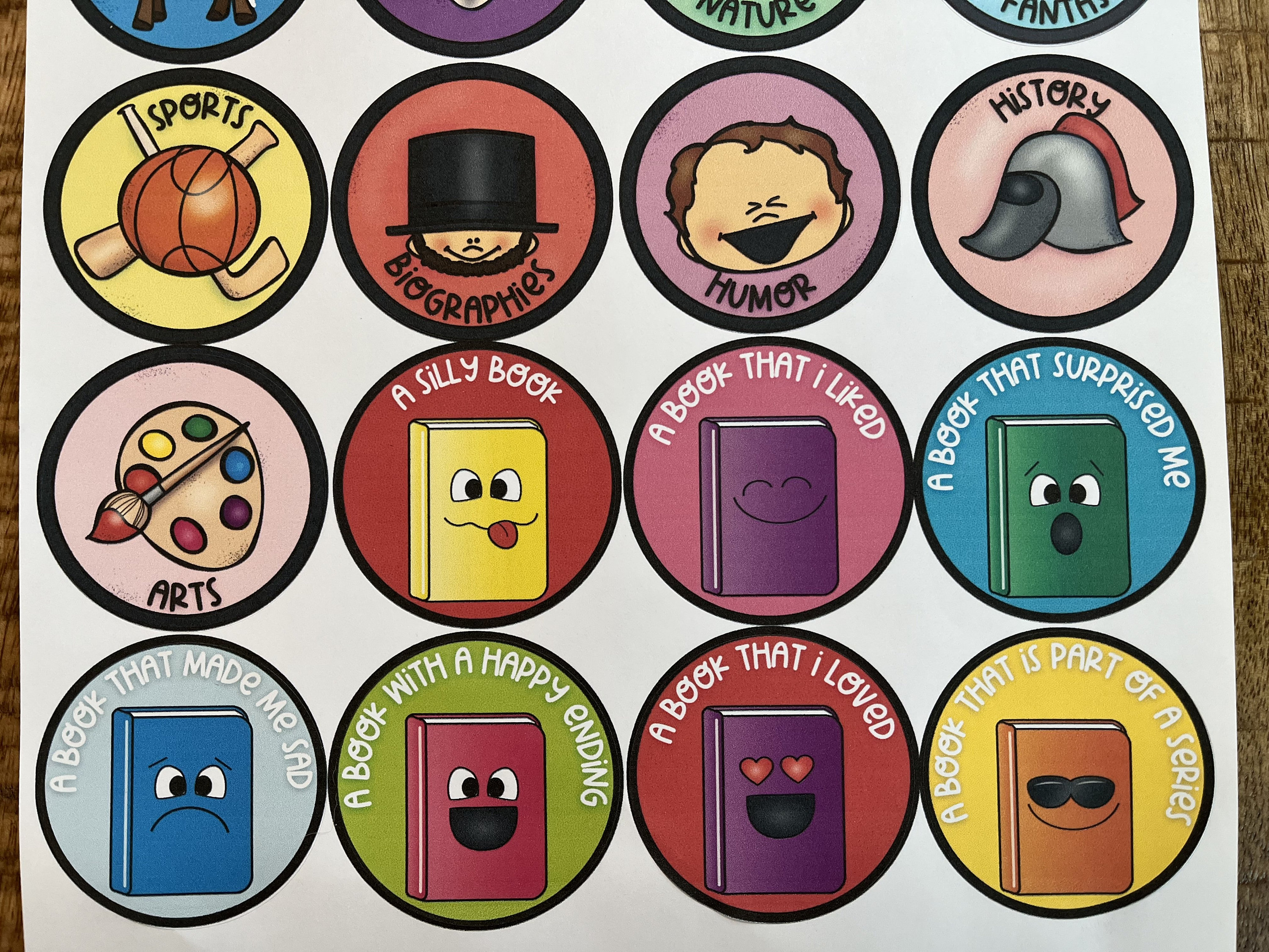 Book Badge Stickers for Classroom Reading Journals/logs - Etsy