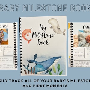 Baby Milestone Book, Baby Memory Book, Baby's First Year, Baby Book ...