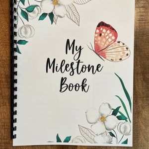 Baby Milestone Book, Printable Baby Milestone Book, Baby's First Year ...