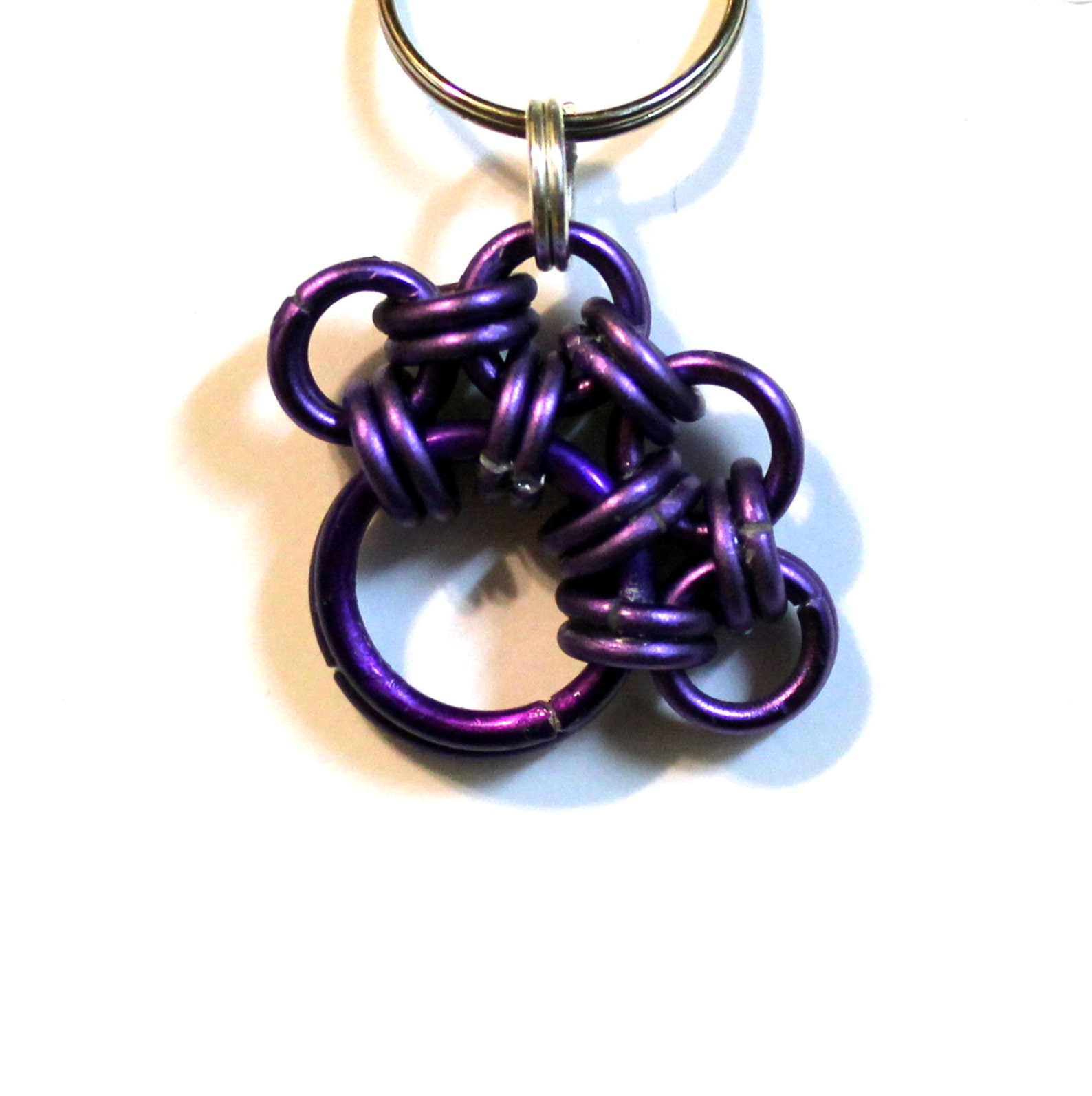 Paw Print Chainmaille Keychain - Etsy