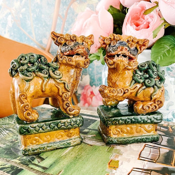 Turquoise Foo Dogs - Etsy