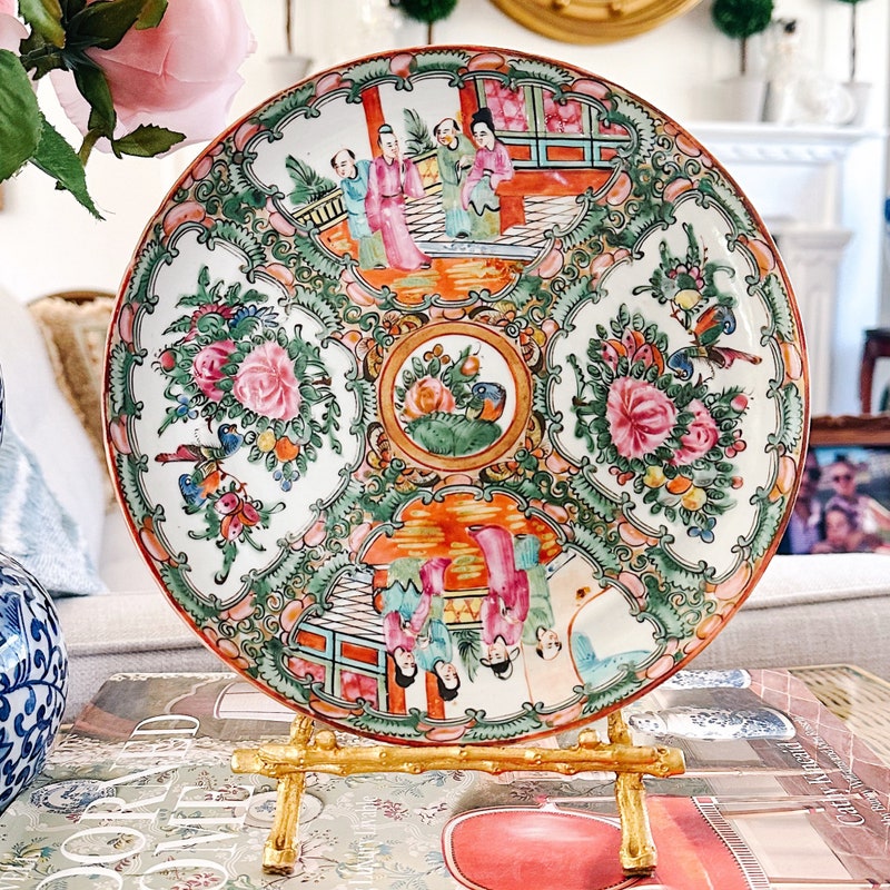 Rose Medallion Plate - Etsy