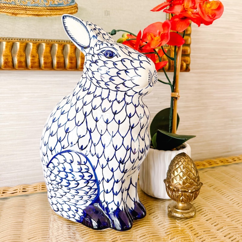Large Porcelain Bunnies - Etsy