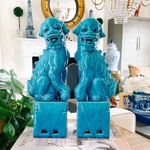 Turquoise Foo Dogs - Etsy